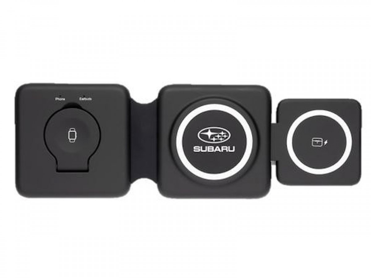 Subaru Gear 3-In-1 Wireless MagSafe 15W Folding Travel Charging Station ...