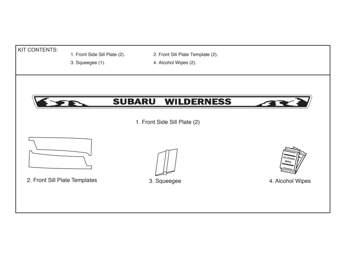 Subaru Side Sill Plates Matte Black For Wilderness Edition - E101SSJ020 ...