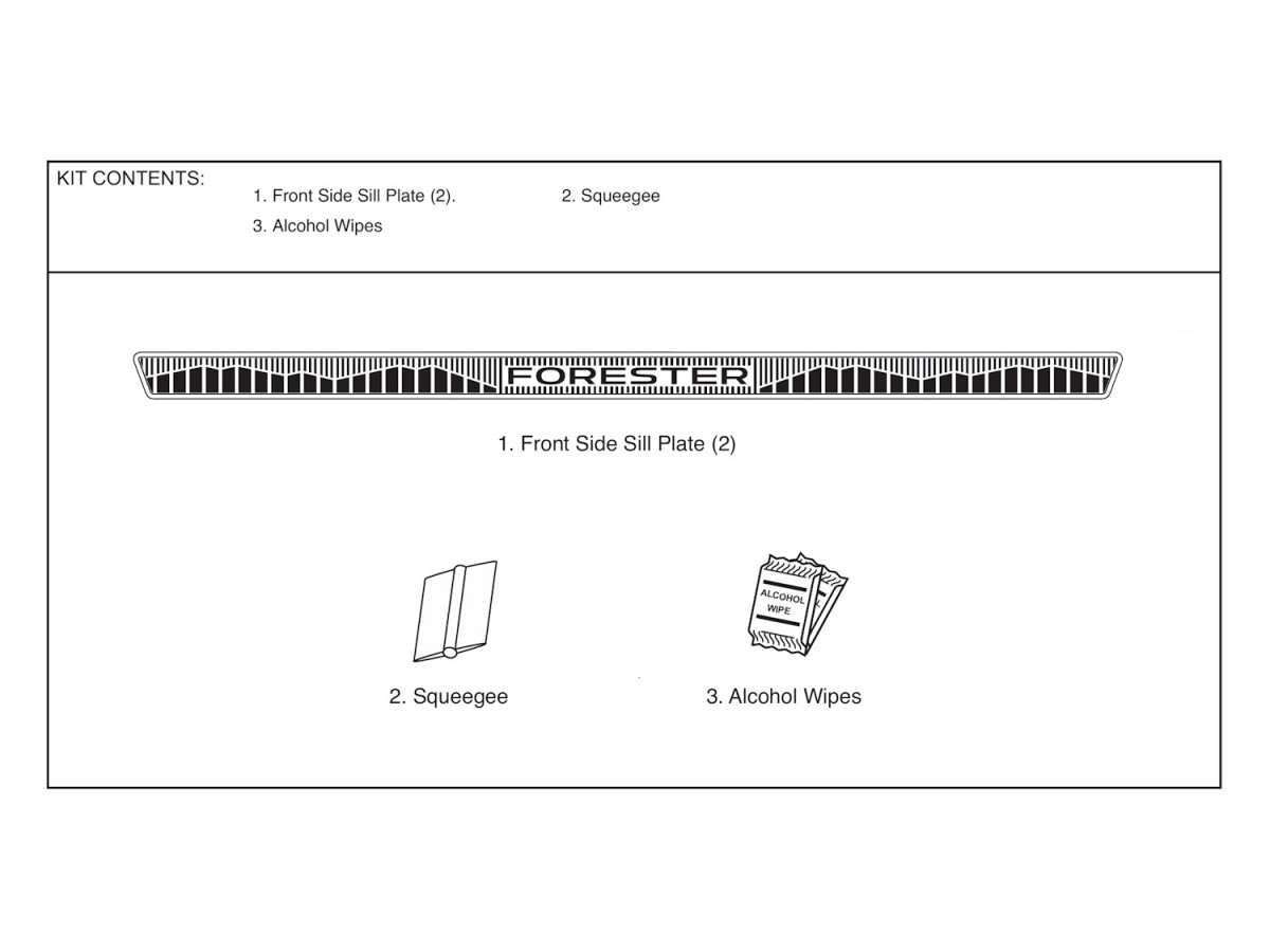 Subaru Door Sill Guards Kit Of Two For Front Doors With Chrome Forester ...