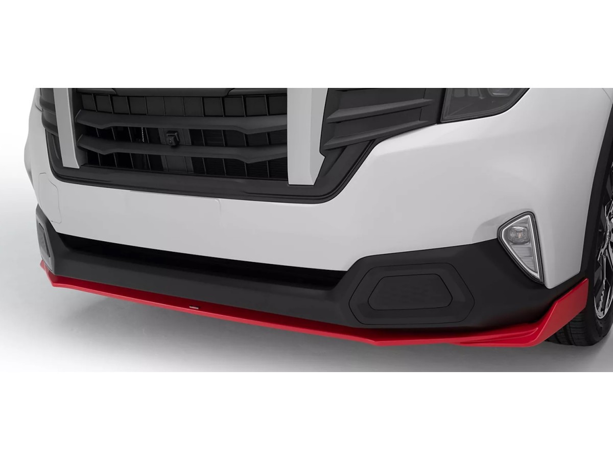 Subaru STI Front Under Spoiler Cherry Red With STI Logo