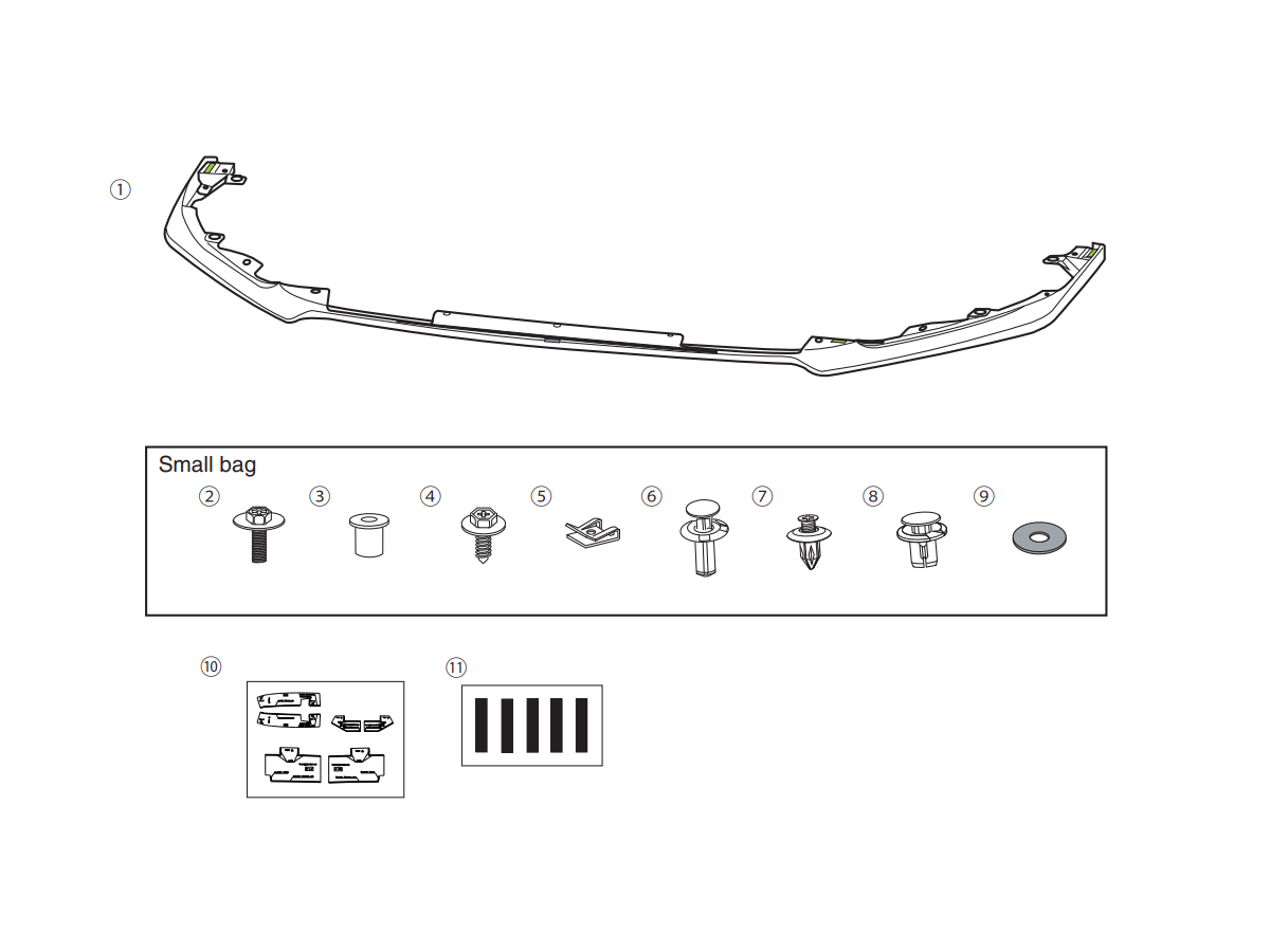 Subaru Black STI Front Under Spoiler - E2410VC210 | Subaru Online Parts