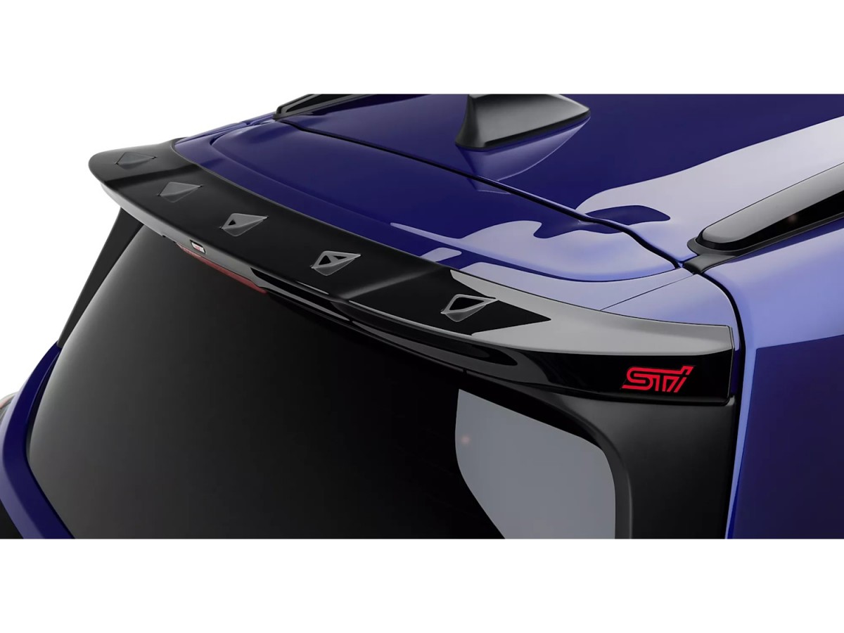 Subaru Roof Spoiler Black Crystal Silica With Red STI Logo - E7210SL310 ...