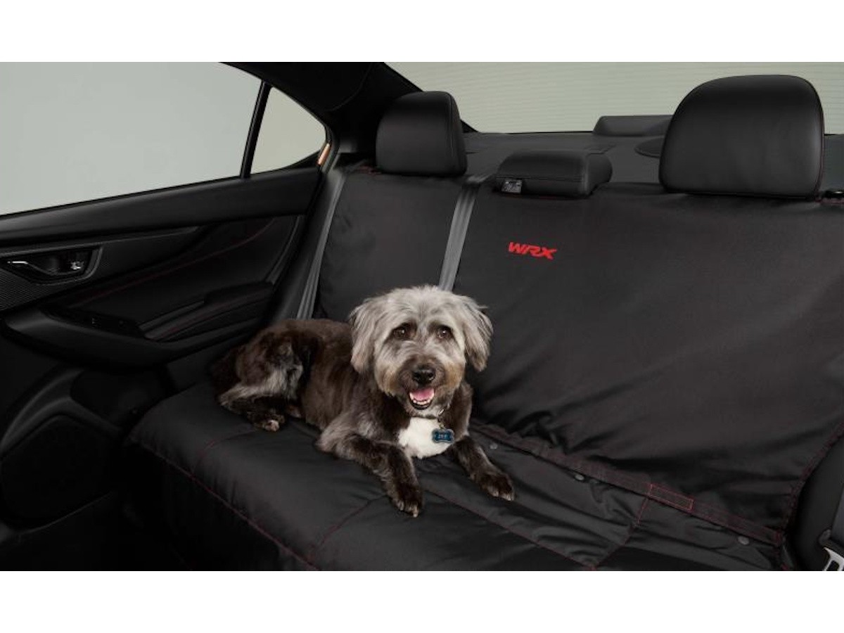 Subaru Pet Friendly Padded Seat Protector For Rear Row Black With Red ...