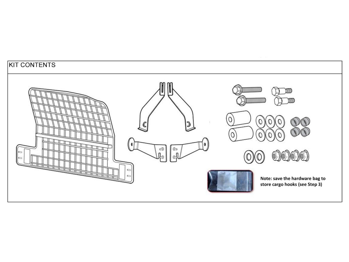 Subaru Cargo Separator Black - F551SSL100 | Subaru Online Parts