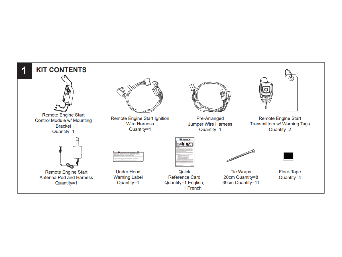 Subaru Remote Engine Starter - Turn Start - H001SAL003 | Subaru Online ...