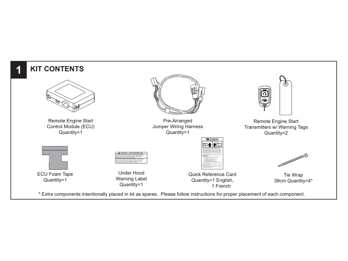 Subaru Remote Engine Start System For Push Start Models - H101SSJ000 ...
