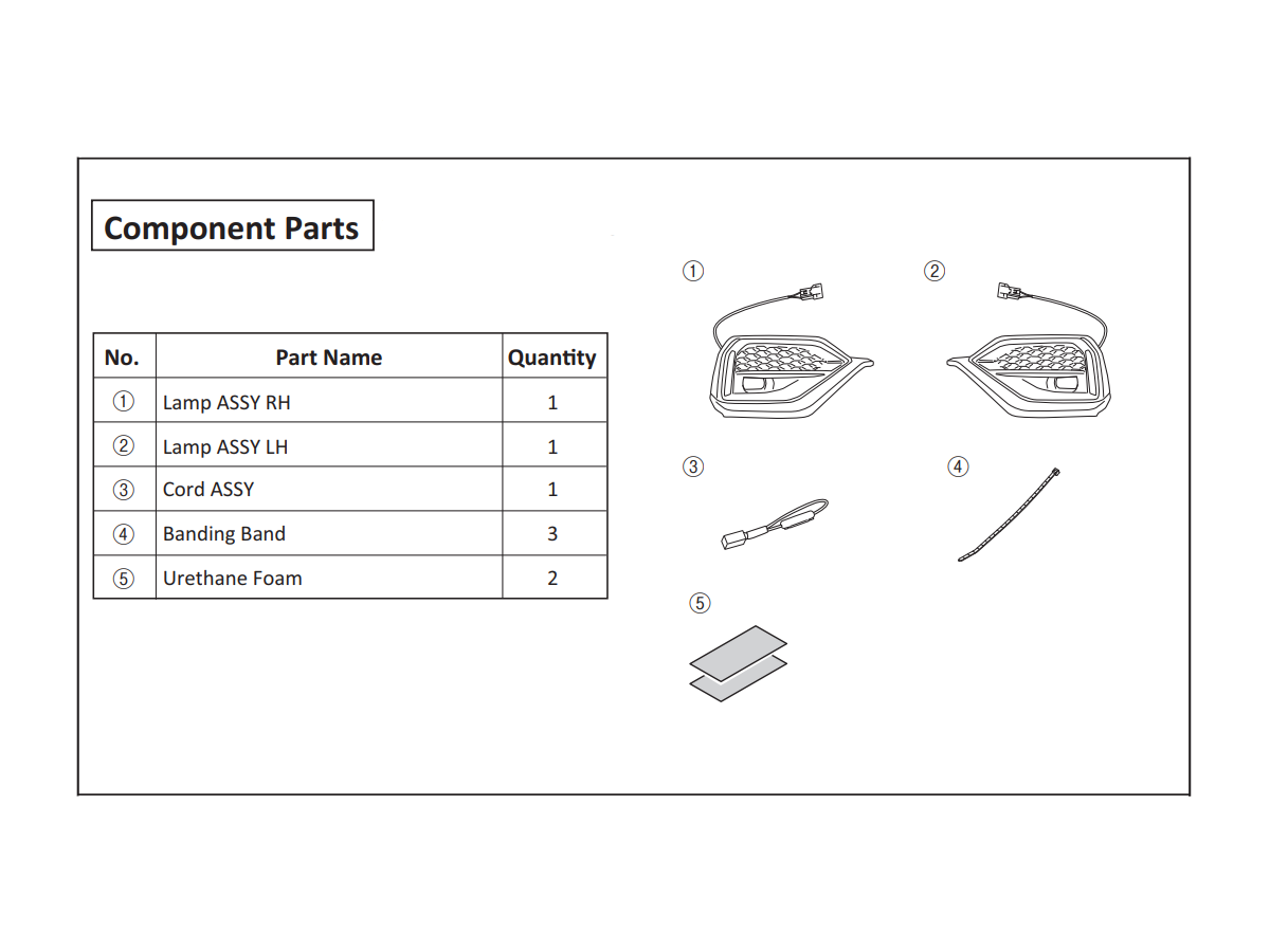 Subaru LED Fog Light Bezel Kit - H4510VC200 | Subaru Online Parts