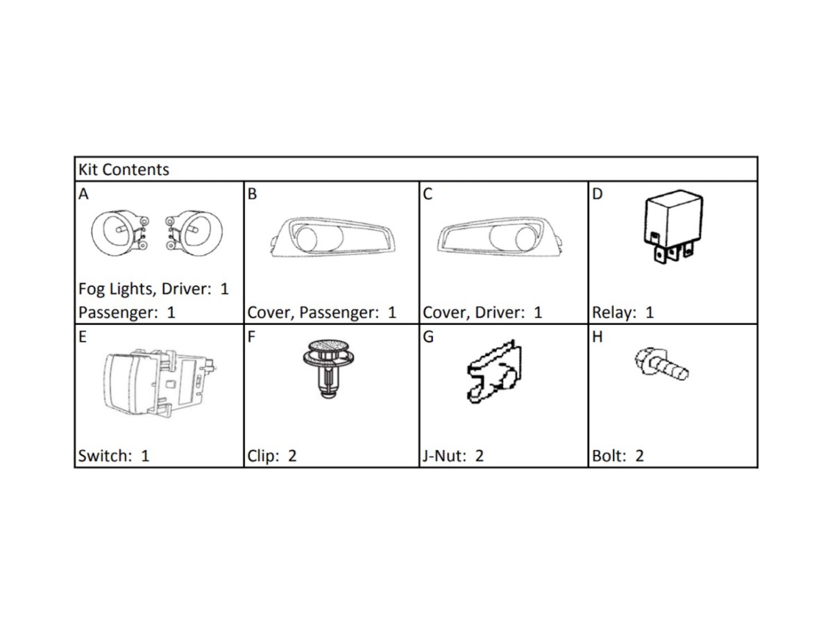 Subaru Fog Lamp Kit - H451SAL000 | Subaru Online Parts