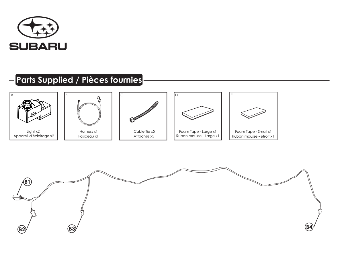 Subaru Footwell Illumination Kit - White - H461SAN003 | Subaru Online Parts