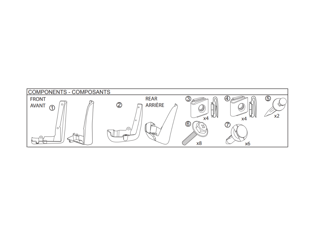 Subaru Splash Guards - J101SAJ100 | Subaru Online Parts