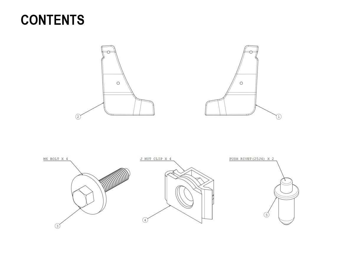 Subaru Molded Splash Guards Kit Of Four For Front And Rear For Base ...