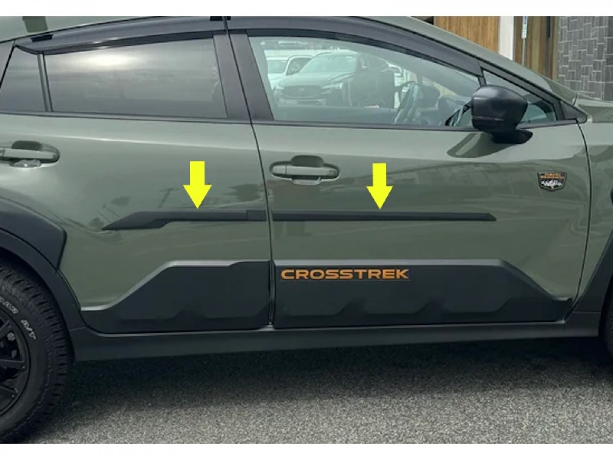 Subaru Black Door Cladding Four Piece Kit Fits Wilderness Edition ...