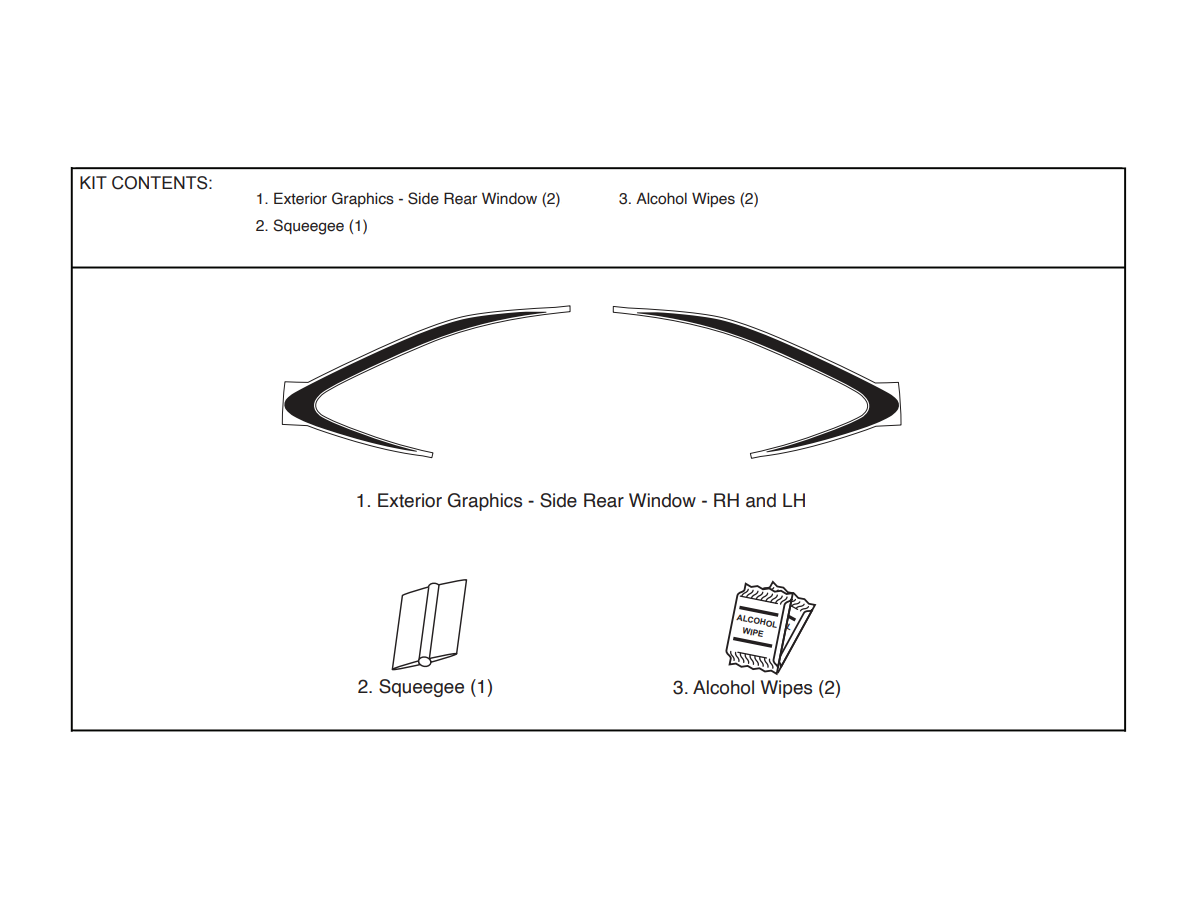Subaru Exterior Decal Kit For Rear Side Windows Anodized Copper ...