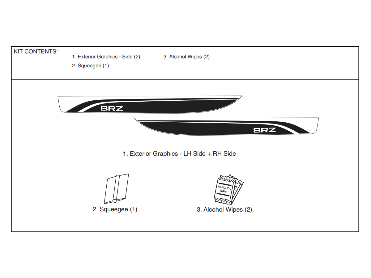 Subaru Exterior Graphics Kit Lower Door Panel Gunmetal Gray ...