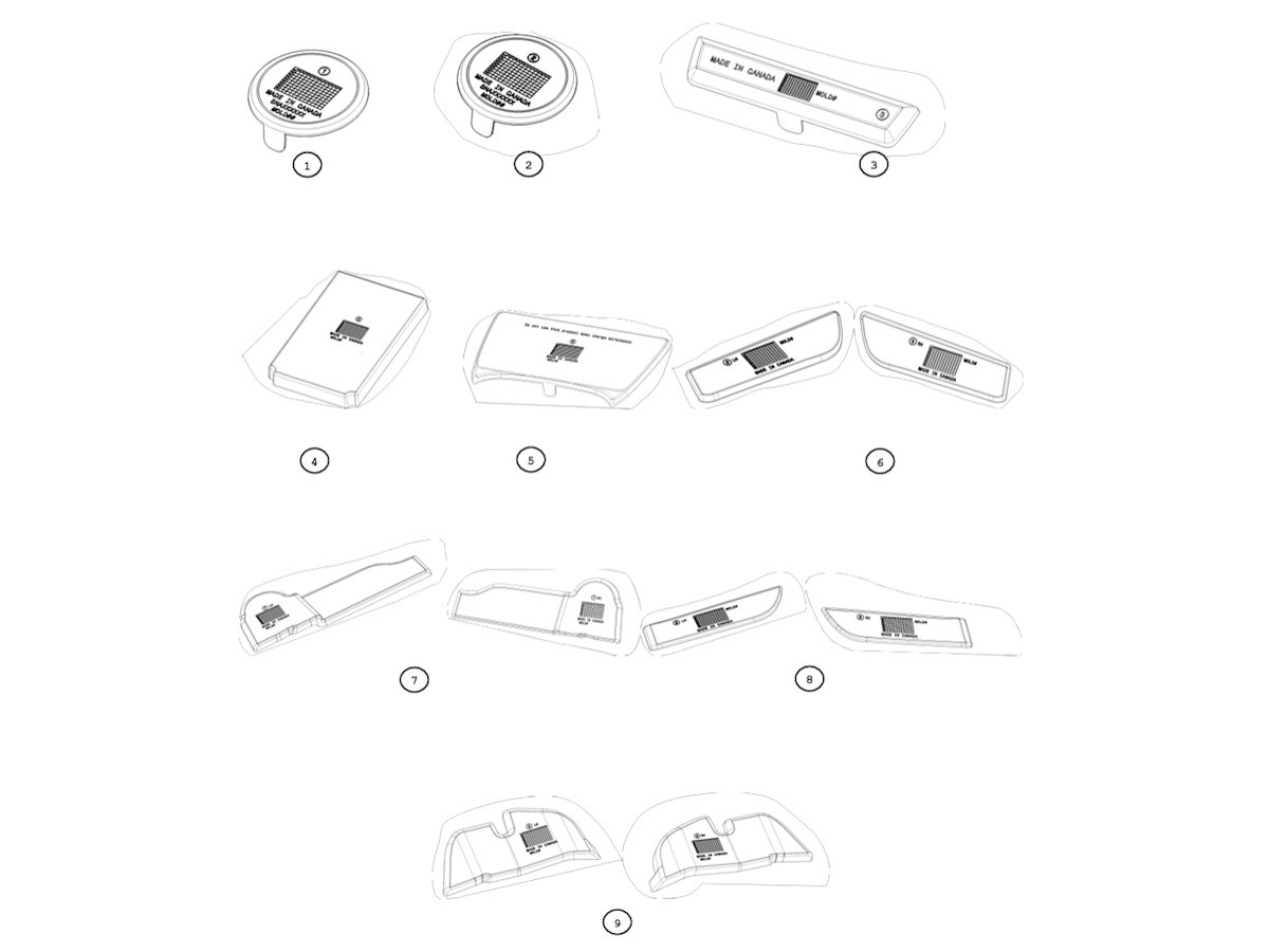Subaru Interior Accent Liners 13 Piece Kit For Center Console Bins ...