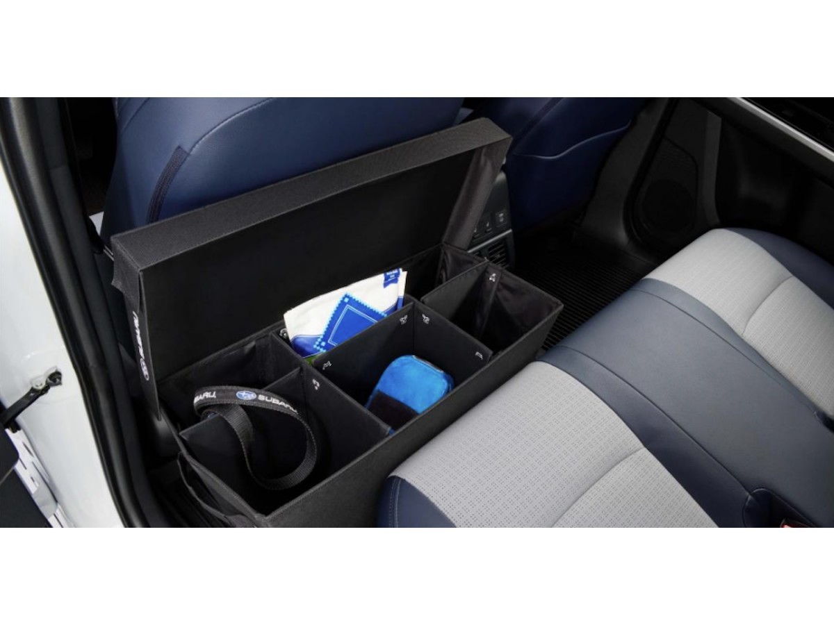 Subaru Cargo Organizer & Pet Rear Seat Extender Black With Subaru Logo ...