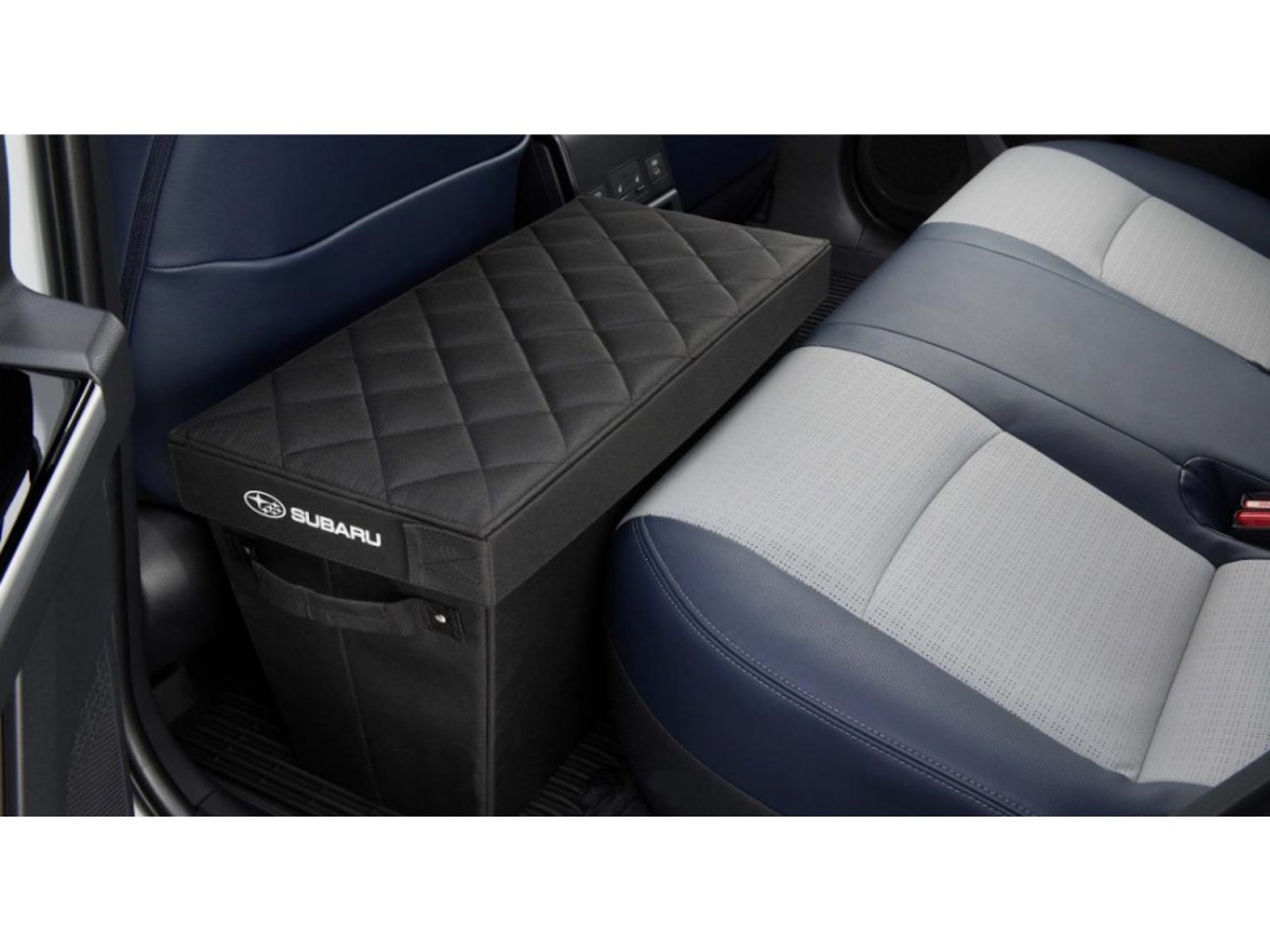 Subaru Cargo Organizer & Pet Rear Seat Extender Black With Subaru Logo ...