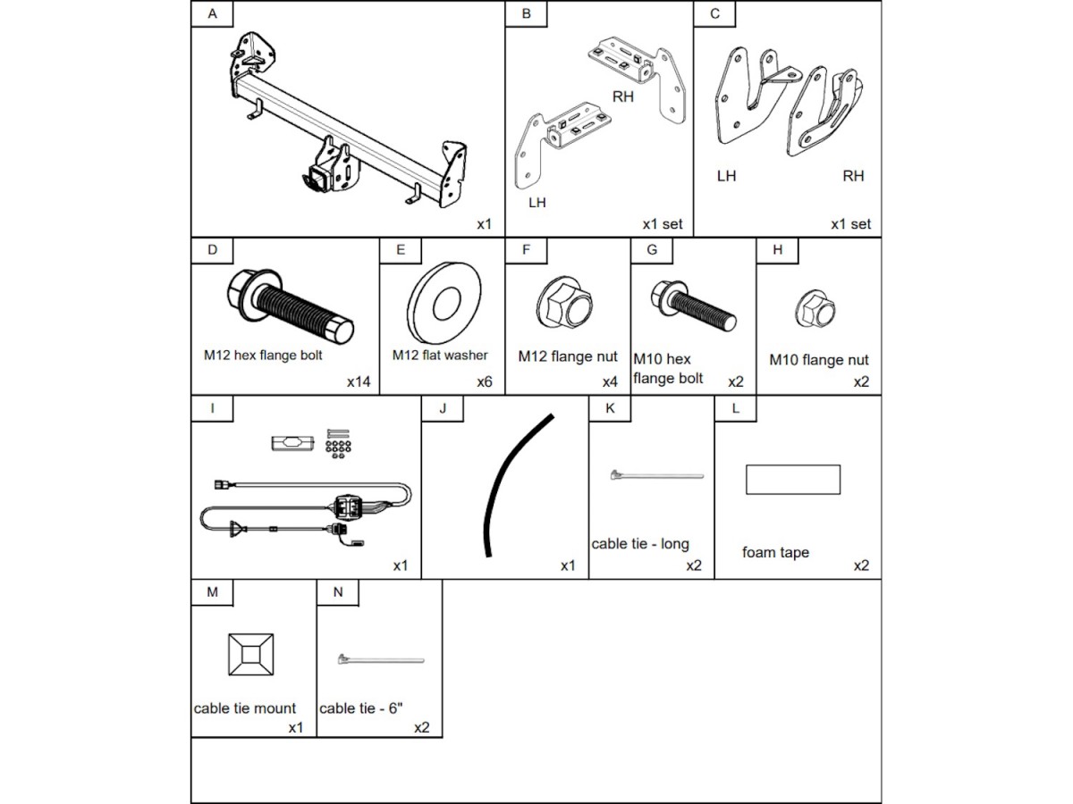 Subaru Trailer Hitch 2 Inch Receiver 1500 Lb. Towing Capacity With ...