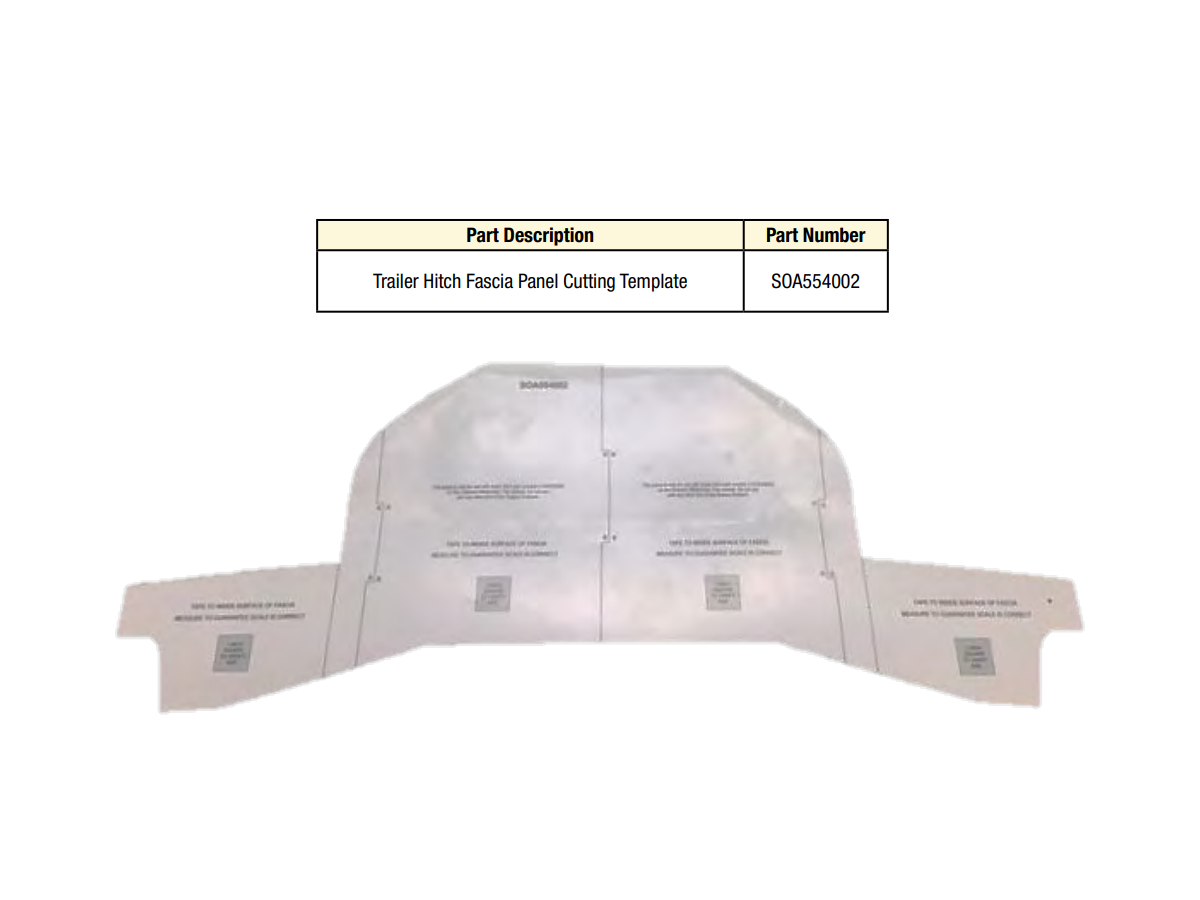 Subaru Cutting Template For Trailer Hitch Receiver Installation ...