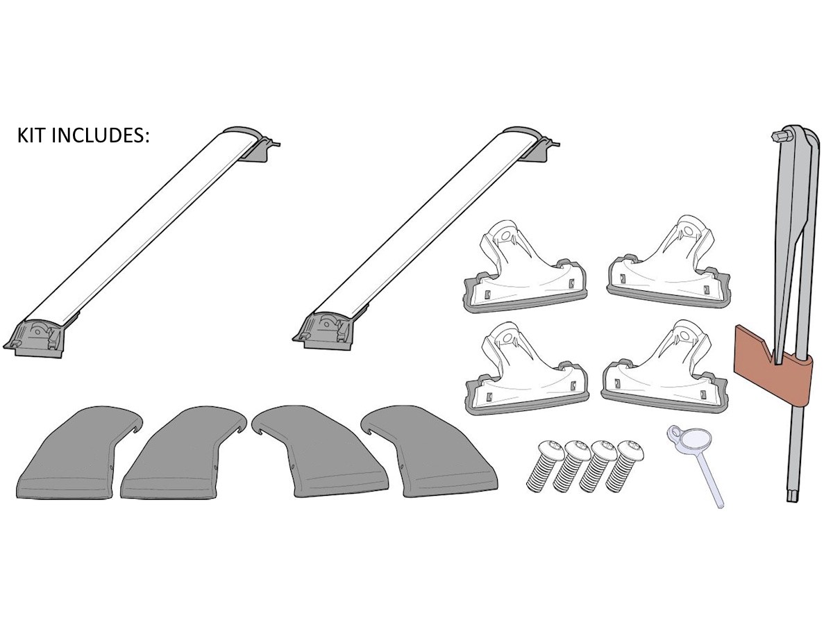 Subaru Low Profile Aero Adjustable Roof Rack Crossbars Kit Of Two For ...